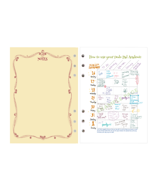 2025/26 Dodo Pad Academic A5 Filofax Loose-Leaf Diary – The Dodo Pad Ltd