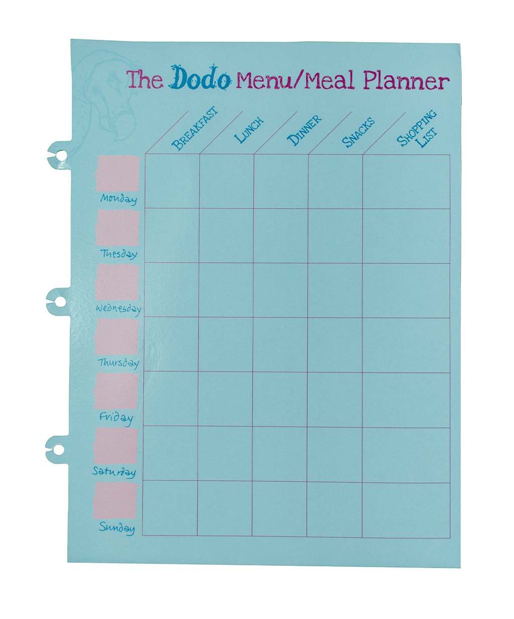 The Dodo Menu/Meal Planner | Stationery – The Dodo Pad Ltd